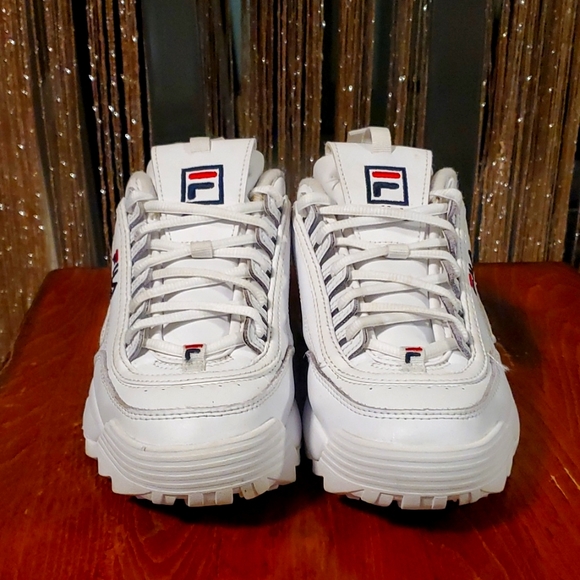 Fila | Shoes | Womens Fila Disruptor Platform Wedge Athletic Shoe White ...